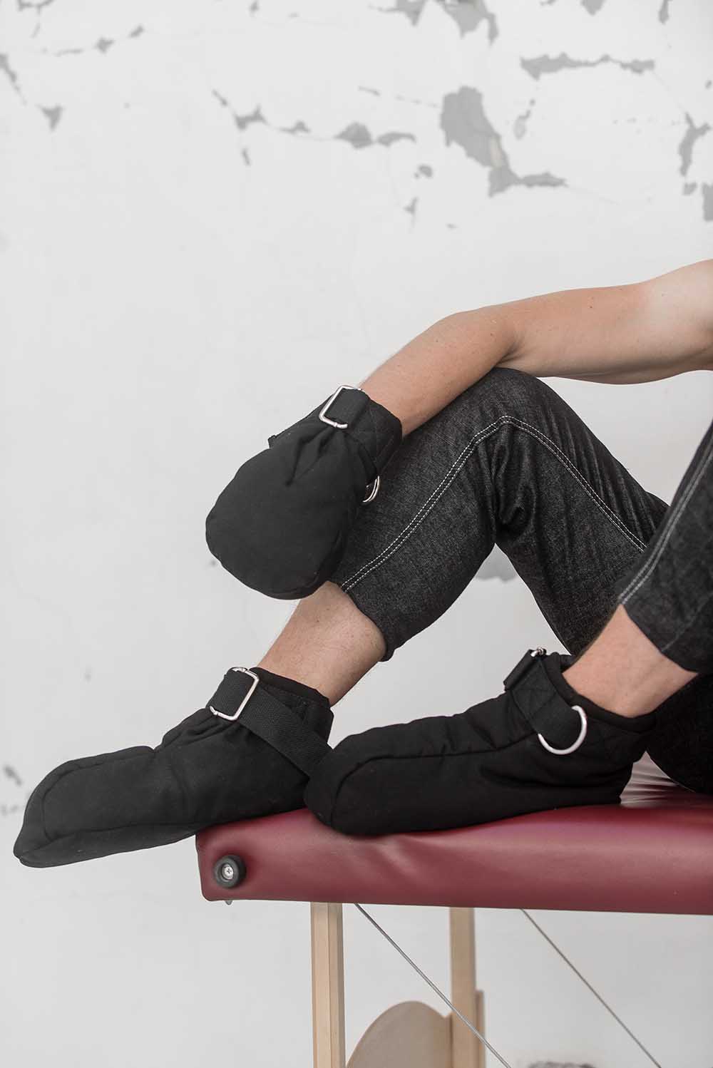 Restraining Kinky Booties. Black