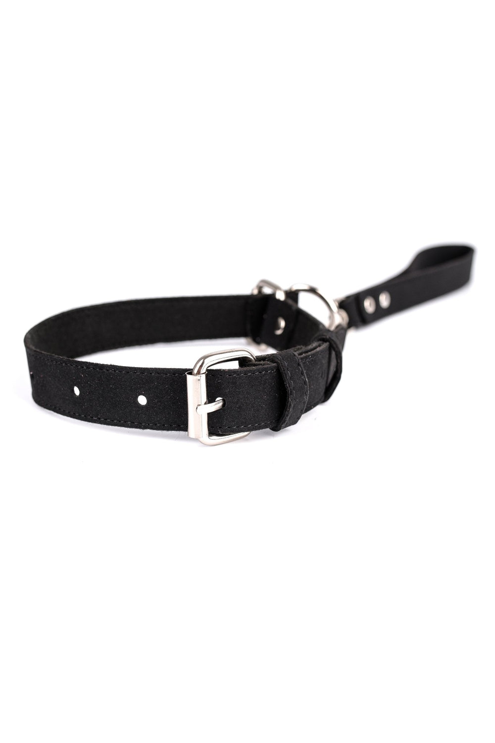 Neoprene Self-tightening faux leather choke collar