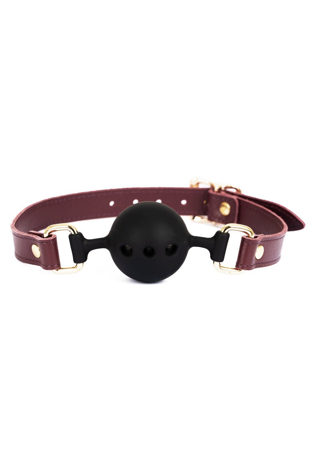 Soft Silicone Mouth Restraint Ball. Burgundy